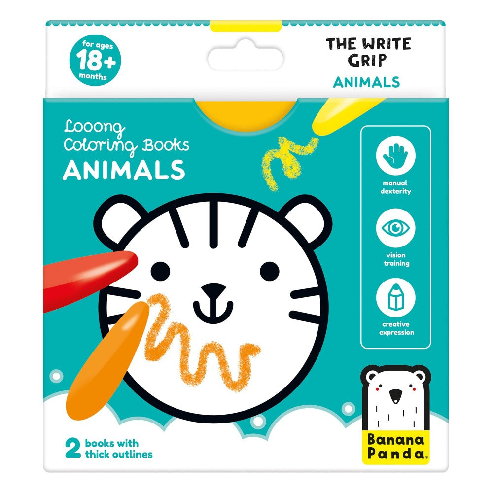 Looong Coloring Books: Write Grip Animals – Timeless Toys Chicago