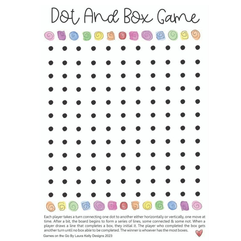 Dot & Box Game (Games To Go) – Timeless Toys Chicago
